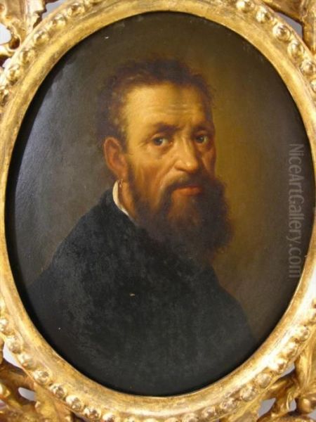 Portrait Of Michelangelo Buonarotti oil painting reproduction by ...