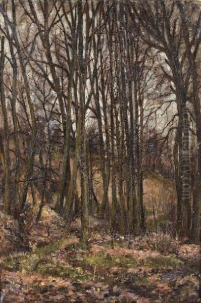 Bouquet D'arbres En Foret De Fontainebleau oil painting reproduction by ...