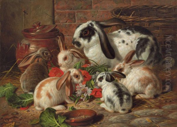 Rabbit Oil Painting