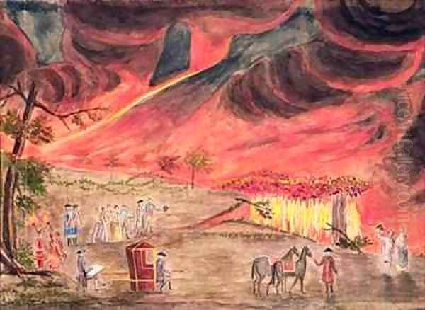 Sir William Hamilton 1730-1803 Studying the Eruption of Vesuvius in ...