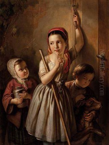 Die Heimkehr oil painting reproduction by Adam Brenner - NiceArtGallery.com