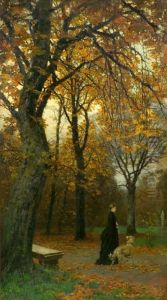 A Young Widow oil painting reproduction by Carl Heinrich Hoff ...