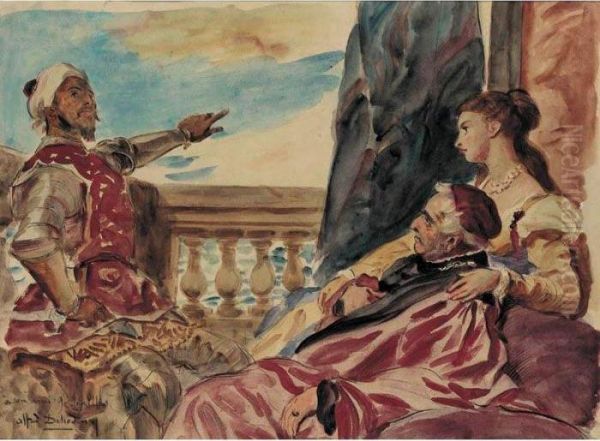Othello Recounting His Battles oil painting reproduction by Alfred ...