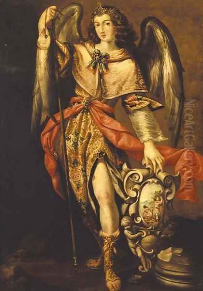The Archangel Raphael oil painting reproduction by Francisco Ribalta ...