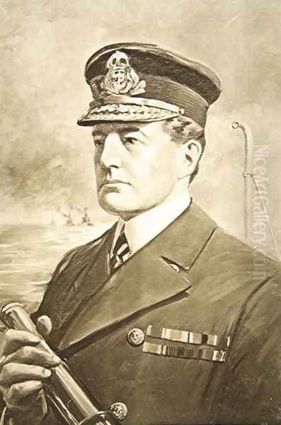 Vice-Admiral Sir David Beatty oil painting reproduction by Charles ...