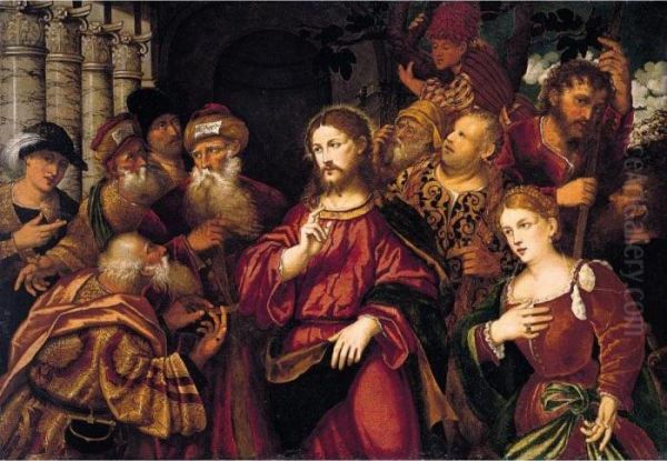 Christ And The Woman Taken In Adultery oil painting reproduction by ...