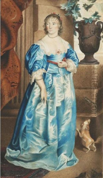 Portrait Of Lady Penelope Spencer After Vandyke oil painting ...