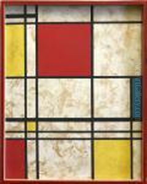 Squares oil painting reproduction by Piet Mondrian - NiceArtGallery.com