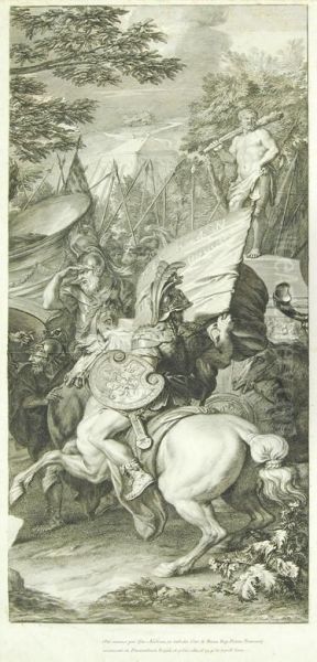 Classical Greek Battle Scene oil painting reproduction by Gerard Audran ...