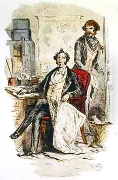 Mr Dombey and James Carker, extra illustration from 'Dombey and Son ...