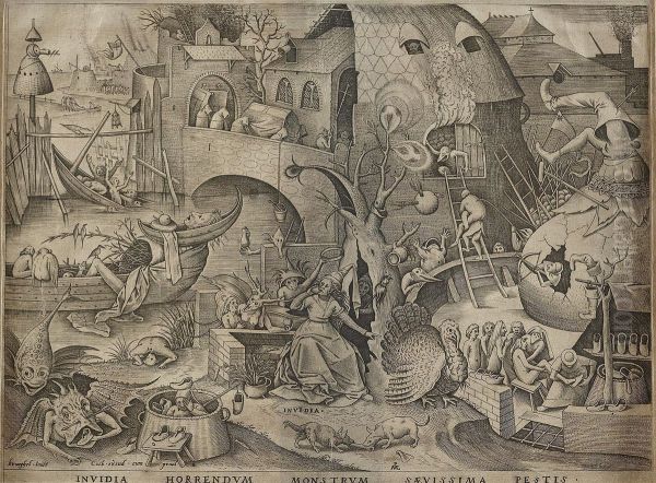 Invidia, From The Seven Deadly Sins oil painting reproduction by Pieter ...