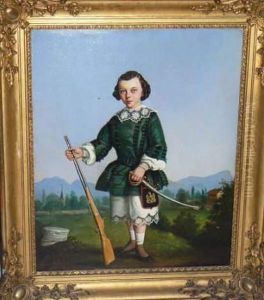 Portrait D'un Jeune Homme Au Fusil oil painting reproduction by ...
