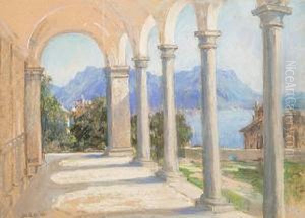 An Italian Villa oil painting reproduction by Mary Georgina Wade Wilson ...