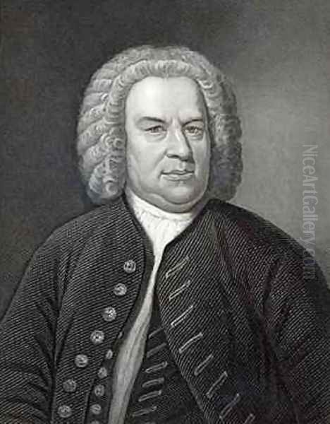 Portrait of Johann Sebastian Bach German composer oil painting ...