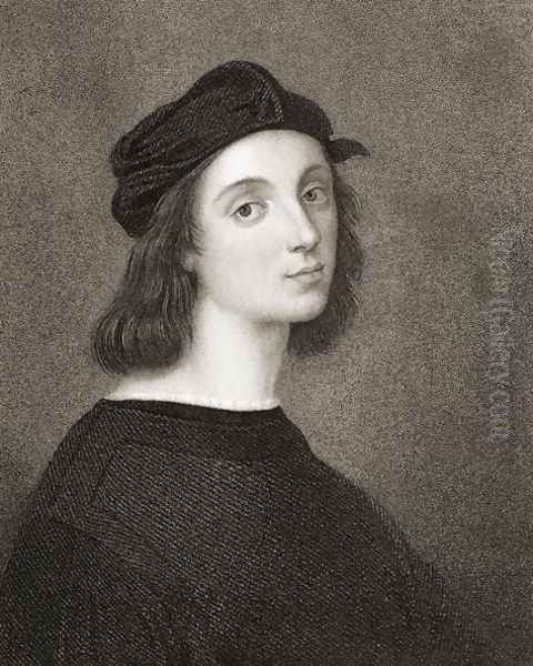 Raphael Raffaello Sanzio of Urbino 1483-1520 from Gallery of Portraits ...