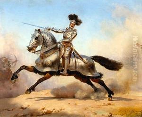 The Knight oil painting reproduction by Charles Christian Nahl ...