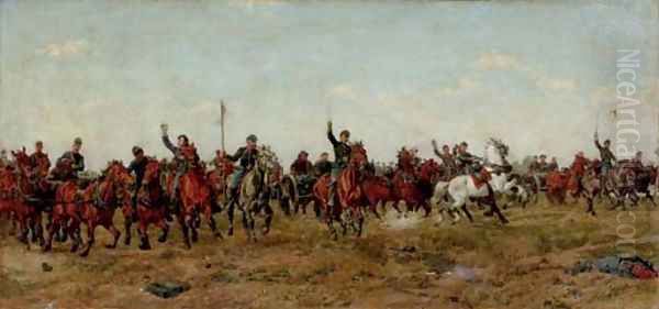 Cavalry Charge of the Union Army oil painting reproduction by W.T ...