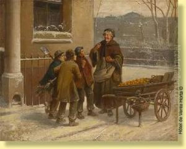 La Marchande D'oranges oil painting reproduction by Alexander Rosell ...
