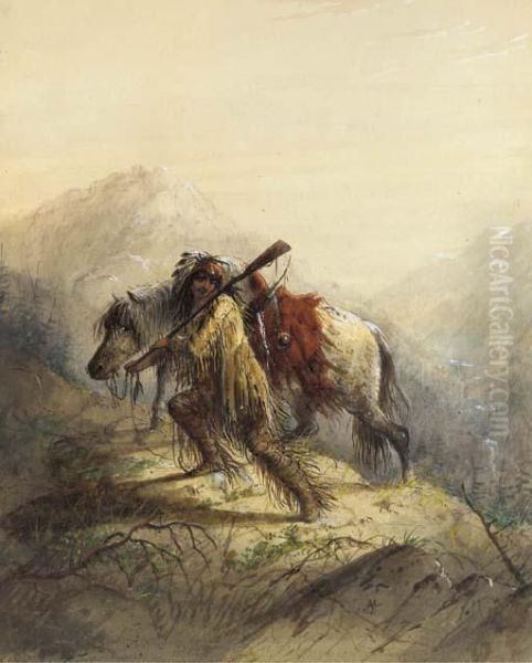 The Scalp-lock oil painting reproduction by Alfred Jacob Miller ...
