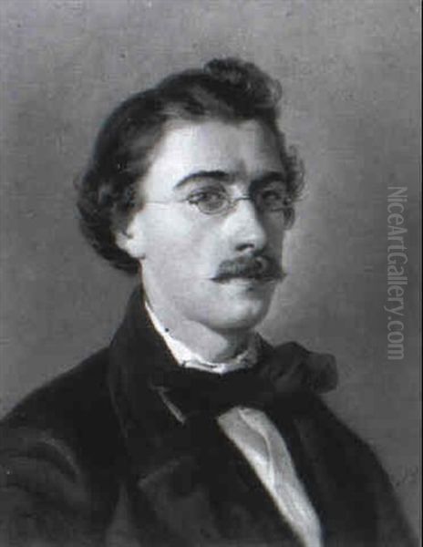 Herrenportrat oil painting reproduction by Hans Kapferer ...