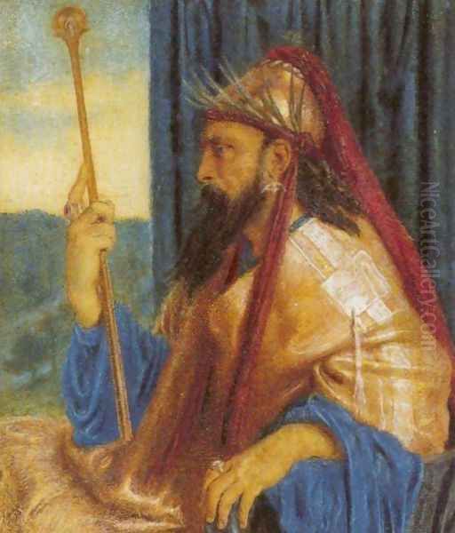 King Solomon oil painting reproduction by Simeon Solomon ...