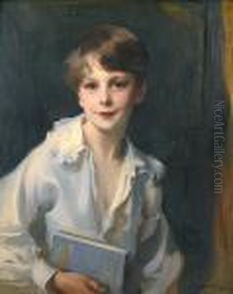 Portrait Of Charlie Lang oil painting reproduction by Philip Alexius De ...