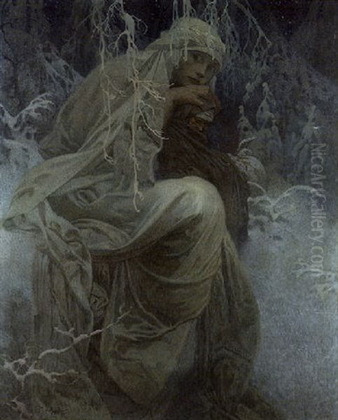 Alphonse Mucha Winter