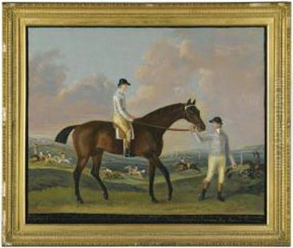 Portrait Of Henry Compton's Racehorse Cottager oil painting ...