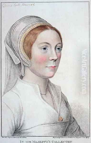 Portrait of Catherine Howard 1520-42 oil painting reproduction by Hans ...