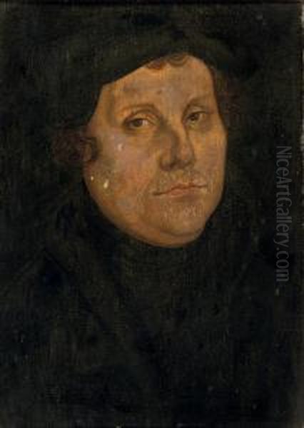 Portrait Of Martin Luther oil painting reproduction by Lucas The ...