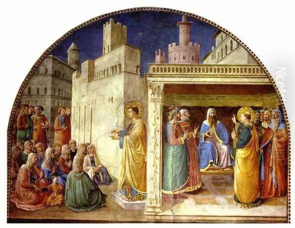 St. Stephen Preaching oil painting reproduction by Angelico Fra ...