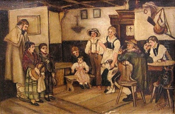 Tyrolean Minstrels oil painting reproduction by George Cooper ...