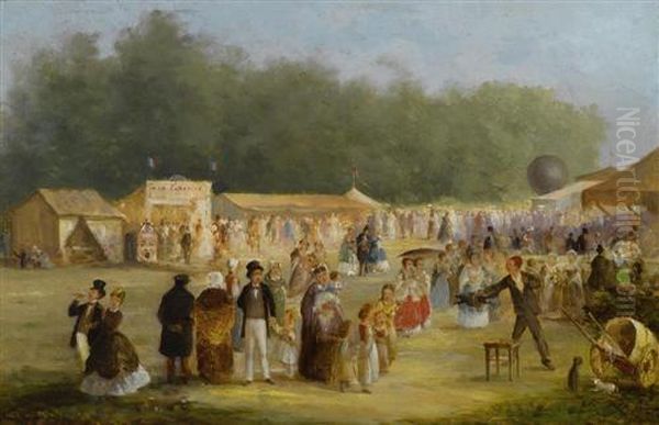 A La Fete Foraine oil painting reproduction by Frederic Gillet ...
