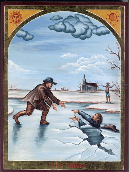 Dirk Willems saves his pursuer oil painting reproduction by Anonymous ...