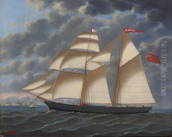 The Brigantine Raven oil painting reproduction by John Frederick Loos ...
