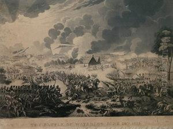 The Battle Of Waterloo June 18th 1815 oil painting reproduction by ...