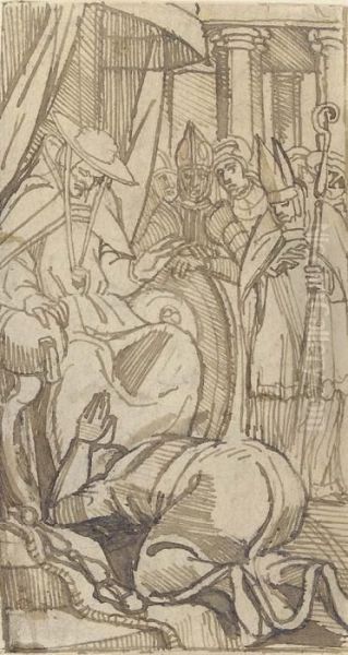 Cardinal Pandulph Granting King John Absolution oil painting ...