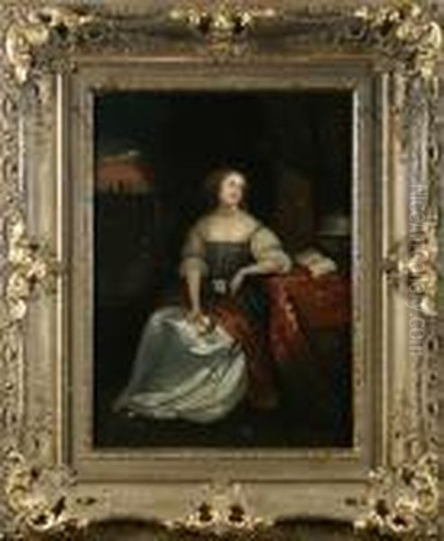 Netscher oil painting reproduction by Caspar Netscher - NiceArtGallery.com