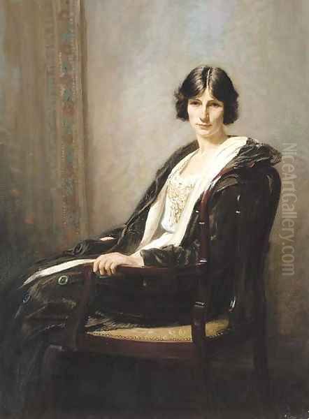 Portrait of a lady oil painting reproduction by James Riddel ...