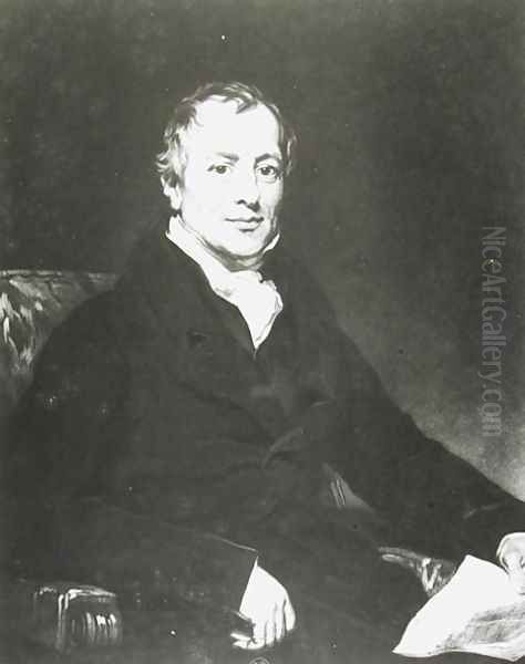 Portrait of David Ricardo 1772-1823 engraved by Thomas Hodgetts oil ...