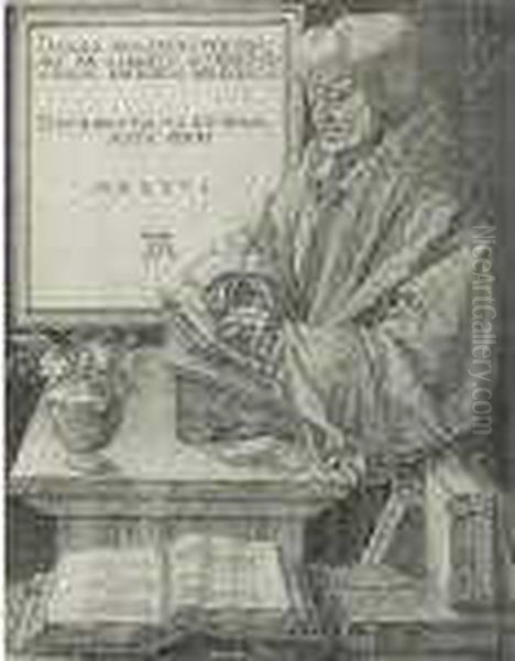 Erasmus Of Rotterdam (b. 107; M., Holl. 105) oil painting reproduction ...