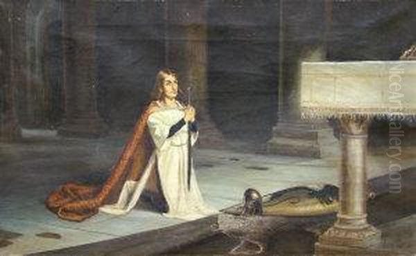 "the Vigil" oil painting reproduction by John Pettie - NiceArtGallery.com