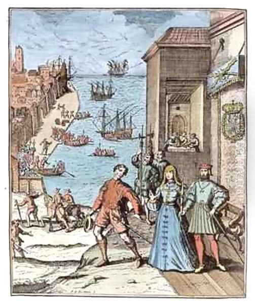 Parting of Columbus with Ferdinand and Isabella oil painting ...