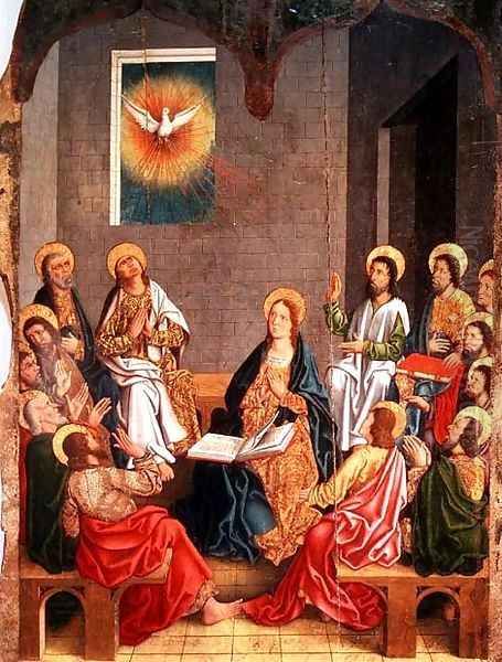 The Pentecost oil painting reproduction by Fernando Gallego ...