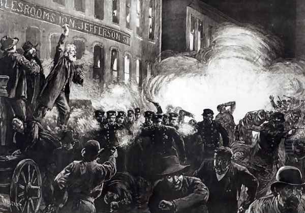The Anarchist Riot in Chicago- A Dynamite Bomb Exploding Among the ...