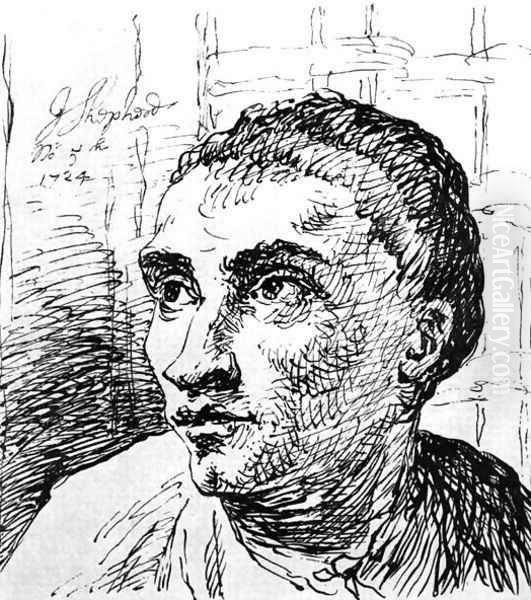 Jack Sheppard, 1724 oil painting reproduction by Sir James Thornhill ...