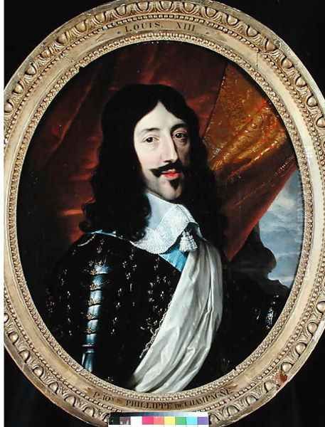 Portrait of Louis XIII (1601-43) after 1610 oil painting reproduction ...