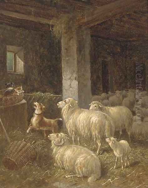 An unwanted visitor oil painting reproduction by Adolf D. Nowey ...