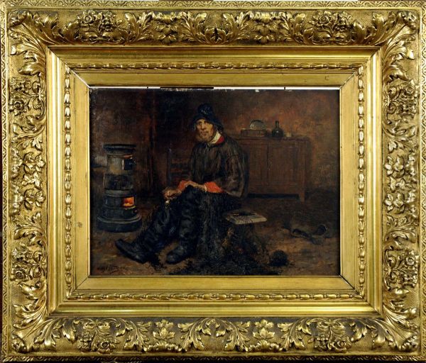Pecheur Dans Un Interieur oil painting reproduction by Alois Boudry ...